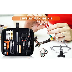 PAXCOO Jewelry Making Supplies Kit with Jewelry Tools, Jewelry Wires and Jewelry Findings for Jewelry Repair and Beading
