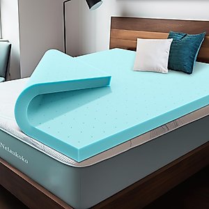 2 Inch Twin XL Memory Foam Mattress Topper, Single XL Foam Mattress Topper for College Dorm, College Dorm Essentials, Twin Extra Long XL Gel Infused Soft Foam Mattress Pad for College Dorm Single Bed