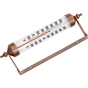 TERMOFLY 10.2 inch New Premium Steel Indoor/Outdoor Thermometer Waterproof Decorative
