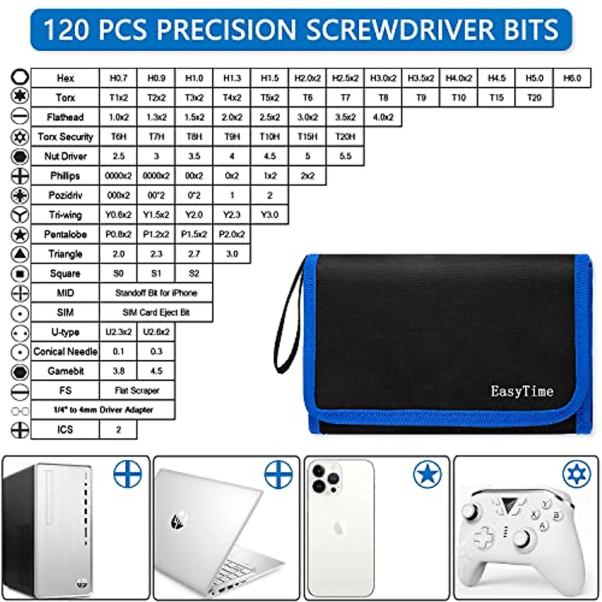 140 in 1 Precision Screwdriver Set, Professional Computer, Laptop Repair Tool Kit, Cell Phone Repair Tool Kit, Compatible for iPhone, Tablet, Macbook, PC, and Xbox Repair