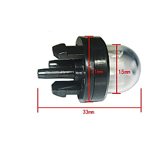 503936601 530047721 188-512 Snap in Primer Bulb for Poulan Echo Chainsaw Ryobi BP42 Homelite Bolens String Trimmer Leaf Blower 125B 125BX 125BVX 2pack