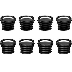 Outus Kayak Scupper Plugs Canoe Boat Scupper Stopper Plugs Bungs Replacement for Kayak Canoe Boat Drain Holes, Black (8 Pieces)