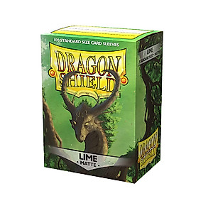 Dragon Shield Sleeves - Matte Lime 100 CT - MGT Card sleeves - Compatible with Magic the Gathering card sleeves Pokémon and other card games