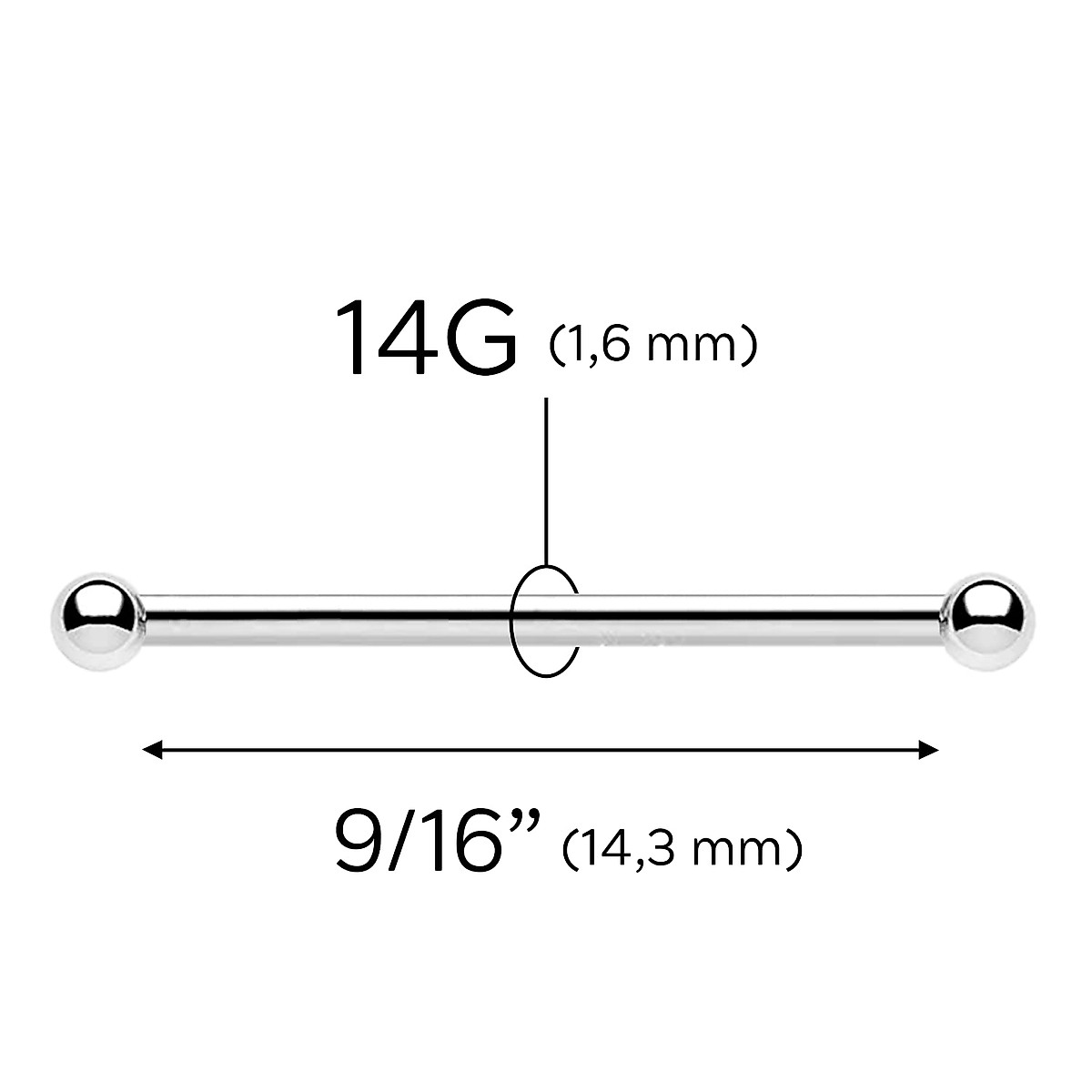 Pierce2GO 14G Nipple Piercing Surgical Stainless-Steel Set of 2 Barbell Marijuana Weed Cute Nipple Rings Nipple Piercing Jewelry for Women - 9/16" Barbell