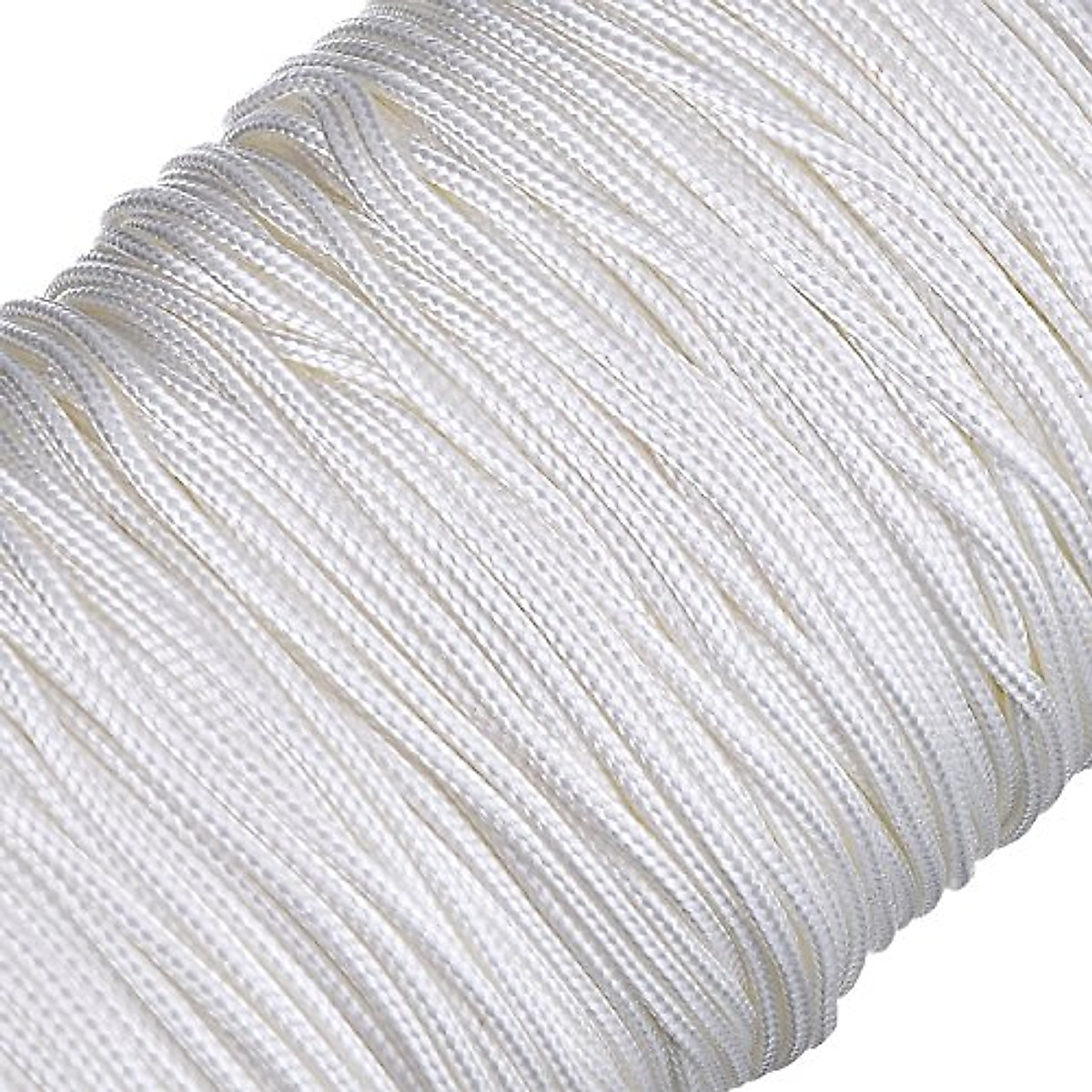 109 Yards/Roll White Braided Lift Shade Cord for Aluminum Blind Shade, Gardening Plant and Crafts (1.4 mm)