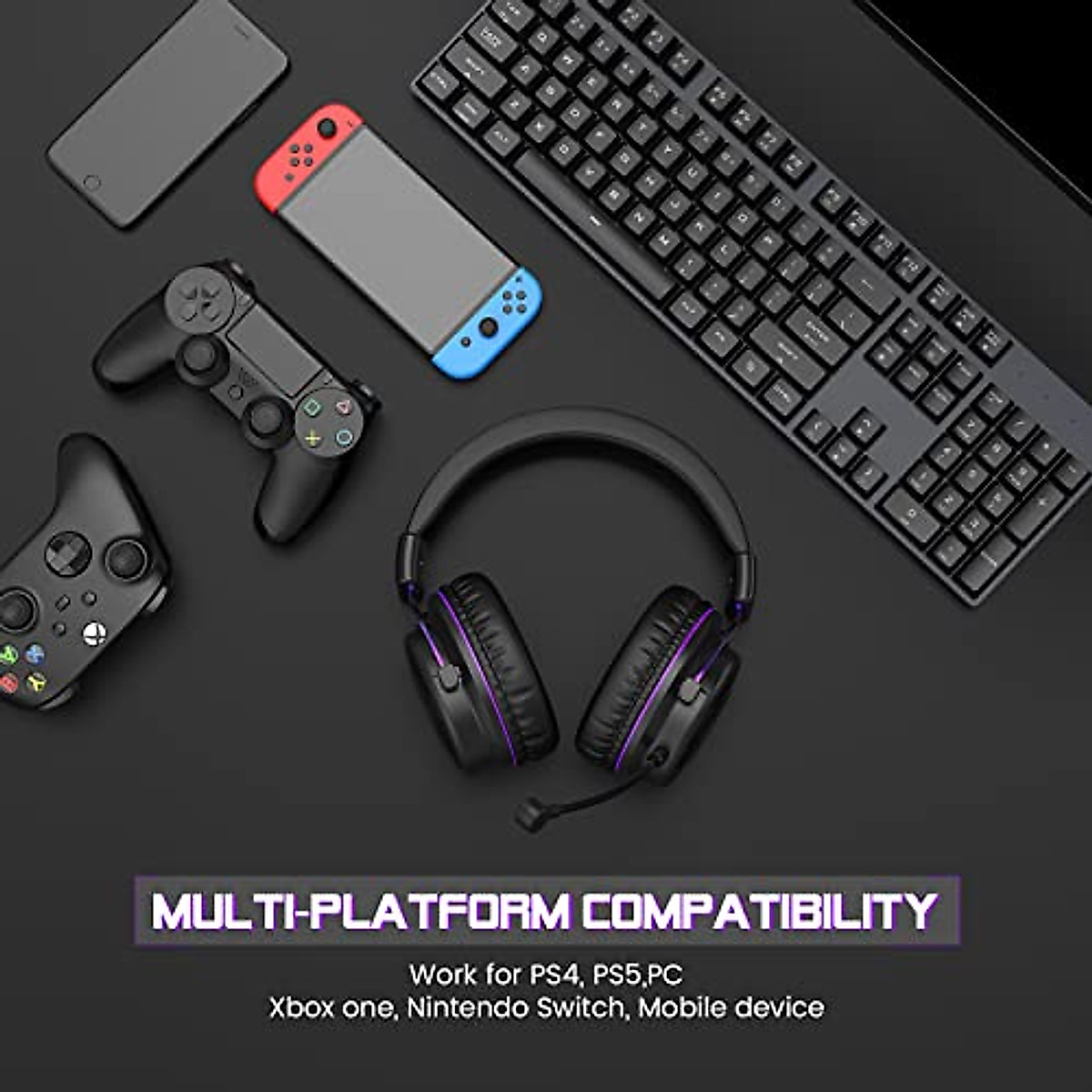 EKSA E900 Headset with Microphone for PC, PS4,PS5, Xbox - Detachable Noise Canceling Mic, 3D Surround Sound, Comfort Sturdy, Wired Headphone for Gaming, Computer, Laptop, Switch, Handheld (3.5MM Jack)