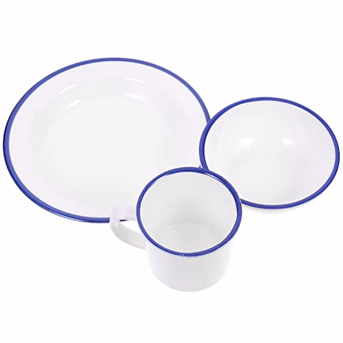 UPKOCH Melamine Dish Plate Set Melamine Plate Bowl and Cup: Vintage Dinnerware Set Camping Plates and Bowls Lightweight Plates Bowls for Kitchen Camping White Lightweight Dinnerware