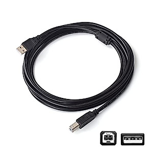 USB Printer Cable Cord Compatible with Epson XP Workforce,HP OfficeJet Laserjet Envy,Canon Pixma,Stylus,Expression Home,Brother,Silhouette Cameo,Dell Scanner Fax,Epson, Lexmark, Xerox, Samsung(10ft)