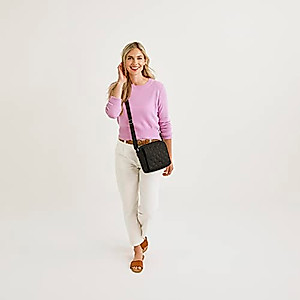 Vera Bradley Women's Peformance Twill Medium Hipster Crossbody Purse, Black, One Size