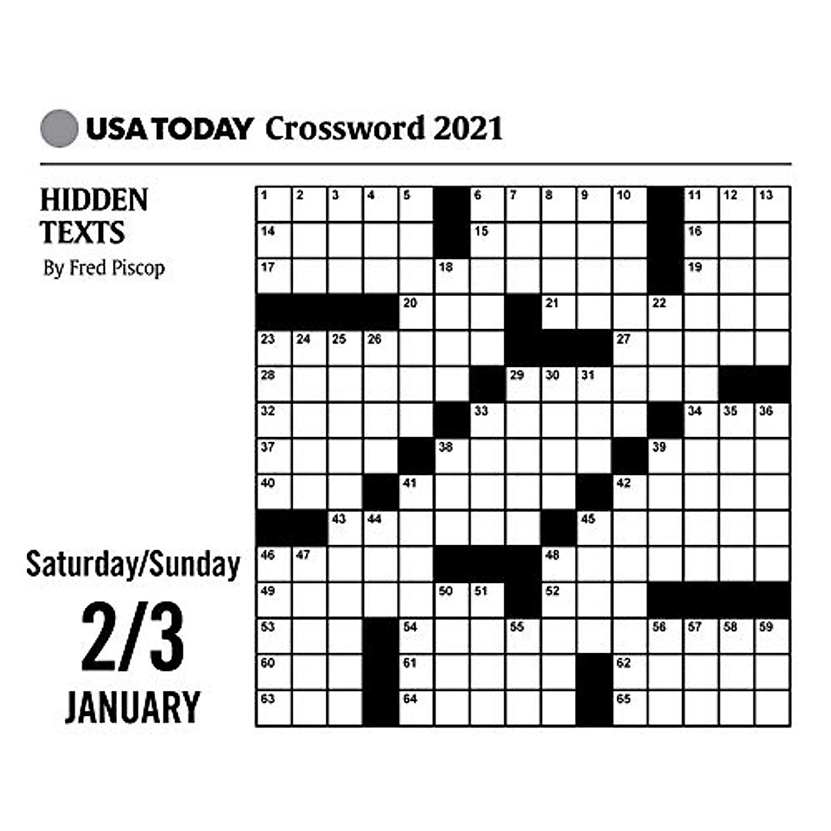 USA Today Crossword Puzzles 2021 Day-to-Day Calendar