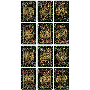 Bicycle Playing Cards Fireflies Design | Limited Edition Deck Pitch-Black with Glowing Effects, Silver