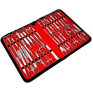 Premium A2ZSCILAB 157 Pieces Instruments Kit Veterinary Scissors Forceps Needle Holders Scalpel Handle, Stainless Steel All in One