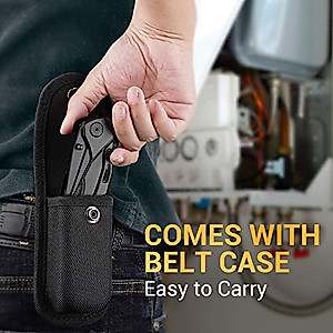 Father’s Day Gifts for Dad Men from Daughter Son, 16-in-1 Multitool Knife Plier Camping Accessories Pocket Multi Tools, Cool Gadgets Birthday for Him Husband Wife Who Have Everything Wants Nothing