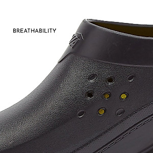 Avia Flame Men's Clogs, Slip Resistant Shoes for Men Food Service, Non Slip Restaurant and Chef Shoes Men Slip Resistant for Kitchen Work or Nursing - Black, 10 Medium