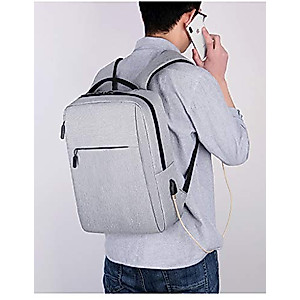 SnowDove Laptop Backpack 15.6 Inch, Business Durable Laptops Travel Backpacks with USB Charging Port (Gray)