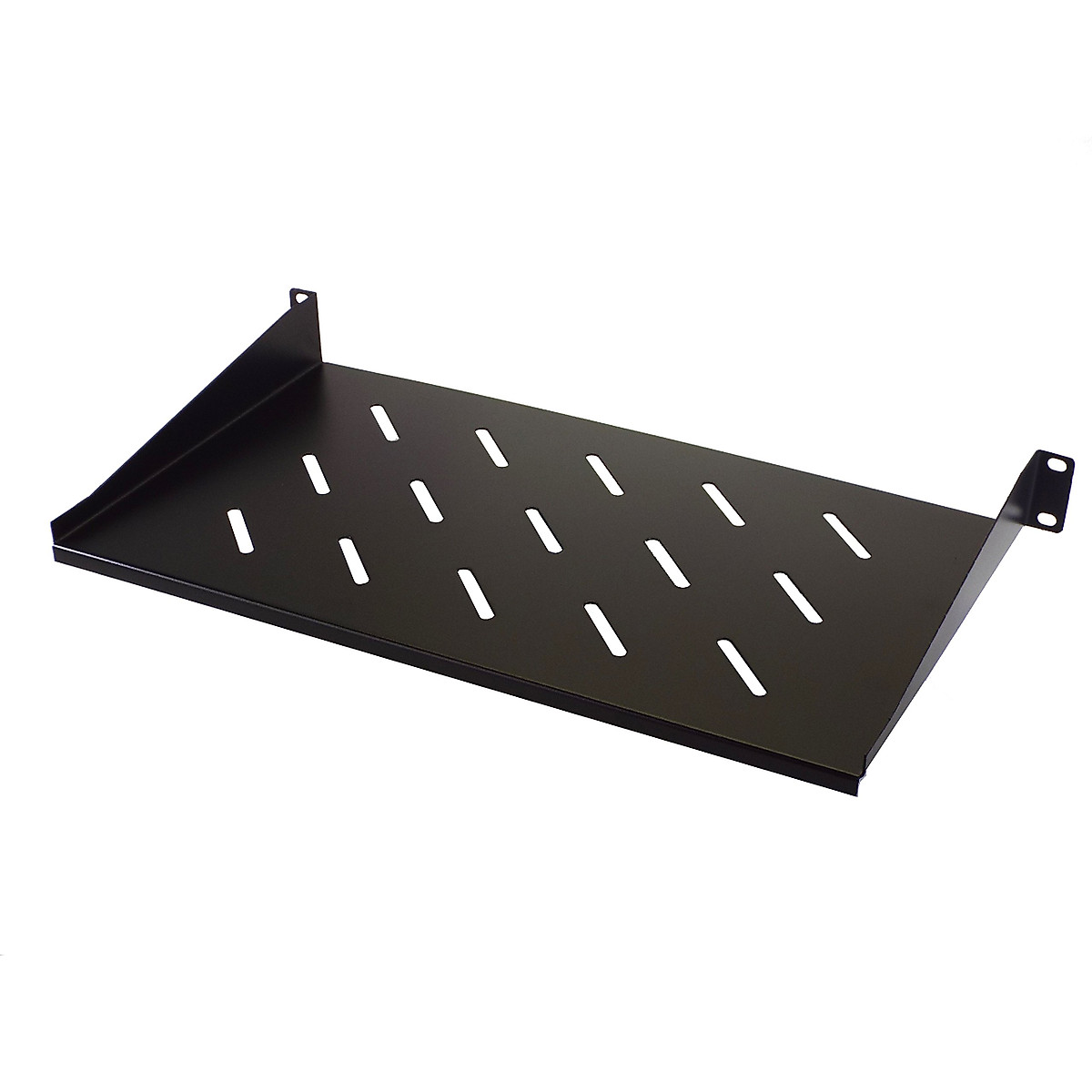 CNAweb 1U Rack Shelf - 10" Deep - Steel - Vented Rack Shelf - Rack Mount Shelf - Server Rack Shelf - Cantilever Shelf