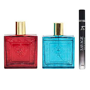 Lion Versatile Red Flame Cologne for Men - Natural Spray Eau De Toilette, 3.4oz Each - Pack of 2 Masculine Scents