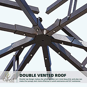 Grand patio 10x10 Ft Patio Gazebo with Mesh Netting Outdoor Canopy for Backyard, Garden, Pool-Side