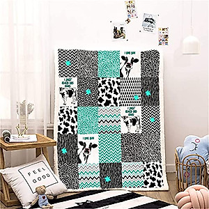 Cow Print Blanket Cow Decor Bedding Throw Blanket for Girl Women Christmas Valentine's Birthday Gifts Soft Cute Print Farm Animal Cow Blanket (50"x 60",cow3)