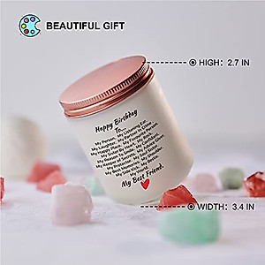 Happy Birthday Gifts for Best Friend, Candle Gifts for Women Men Dear Friend Friendship Funny Gift for BFF Coworker Husband Unique Special