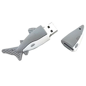 Aneew Gray Pendrive 32GB U Disk Shark Fish USB Flash Drive Memory Thumb