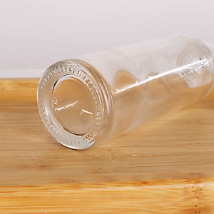 COSIDEA 6 PCS empty 60ml / 2 oz clear glass bottles with wood bamboo dropper lids for serum and essential oil, DIY cosmetics oils containers, travel perfume droppers bottle container