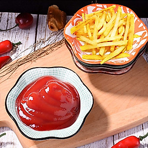 Whitenesser Soy Sauce Dish Dipping Sauce Bowl Seasoning Dishes Soy Dipping Sauce Dishes-Set of 4