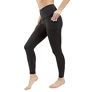 90 Degree By Reflex High Waist Tummy Control Interlink Squat Proof Ankle Length Leggings - Black - XL