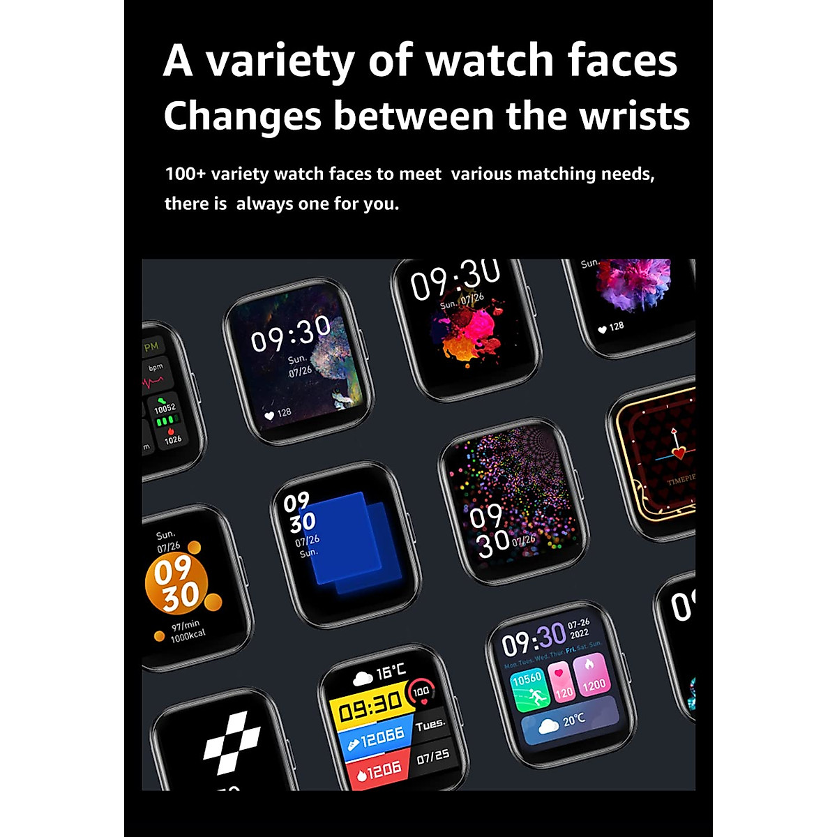 HANDA Smart Watch for Men Women,Fitness Tracker with 100 Sport Modes,Blood Oxygen Heart Rate Sleep Monitor,10 Day-Battery Life,Bluetooth Call IP67 Waterproof Activity Tracker for Android & iOS (Blue)