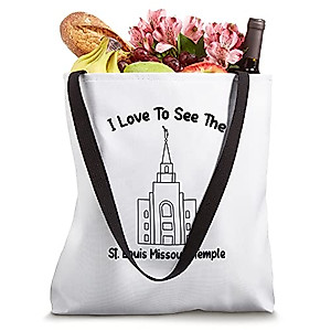 St Louis MO Temple, I love to see my temple, primary Tote Bag