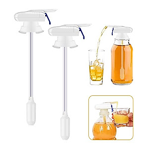 Automatic Drink Dispenser for Fridge Gallon, 2 Pack Beverage Dispenser for Hands-Free Milk, Juice, Drink, Electric Tap, Easy to Use for Kids, Family, Party, Outdoor, Indoor