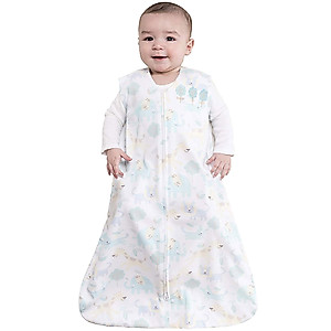 Halo Sleepsack Cotton Wearable Blanket, Blue Jungle Animals, Small