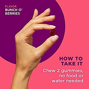 OLLY Extra Strength Elderberry Gummies, Immune Support, 450mg Elderberry, Vitamin C, D and Zinc, Berry - 60 Count