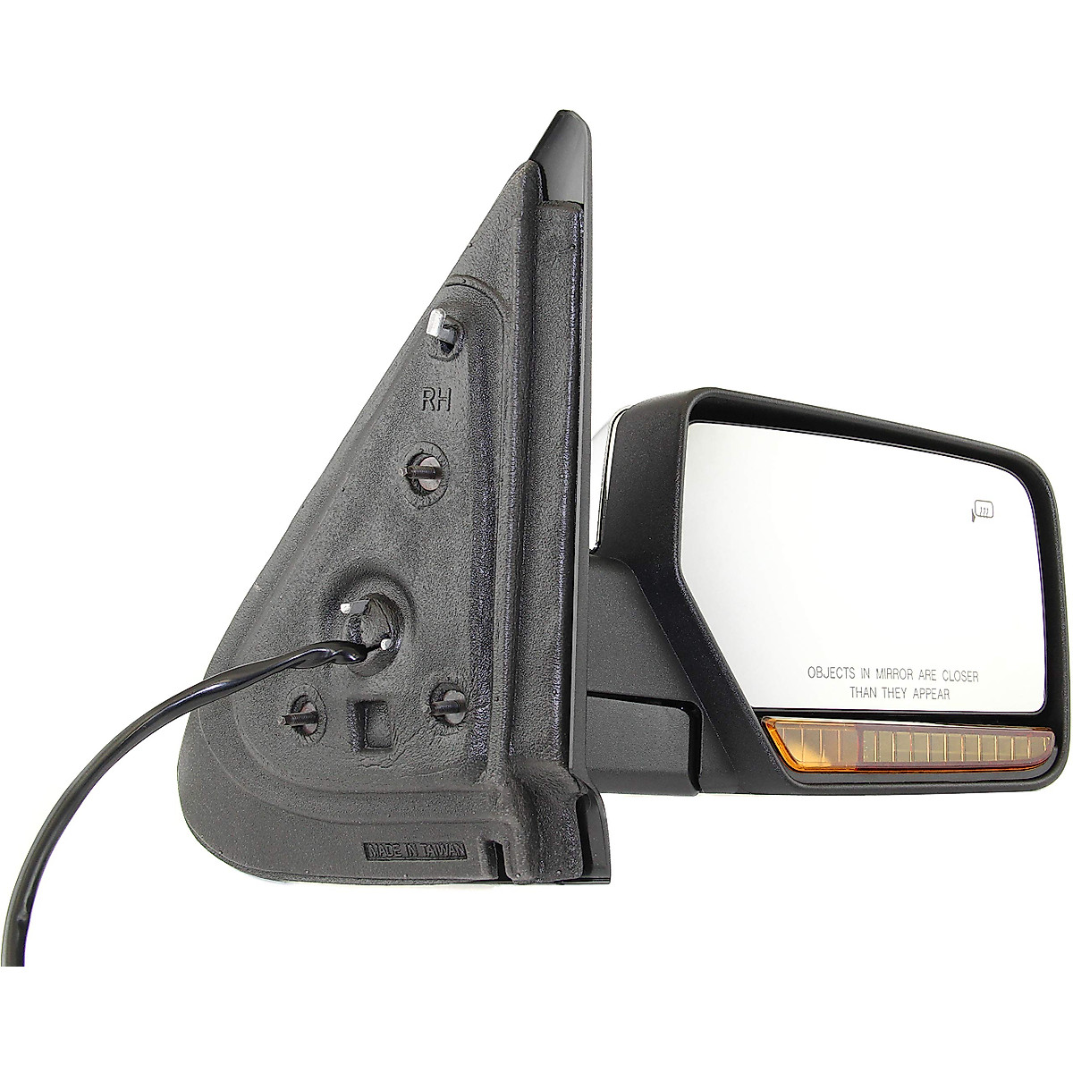 Kool Vue Driver & Passenger Side Power Heated Mirrors for Ford Expedition Lincoln Navigator 2007-2008 Power Fold With Signal Light, Memory & Puddle Lamp Chrome