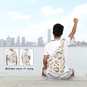 GLOSSYLED Perselief Unisex Waterproof Sling Bag Multifunction Crossbody Bag for Girls