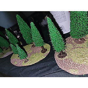 Model Cedar Trees 10PCS Train Scenery Landscape Pine Miniature Diorama Trees Mixed Model for Road Architecture Building DIY Decoration Gift (10)