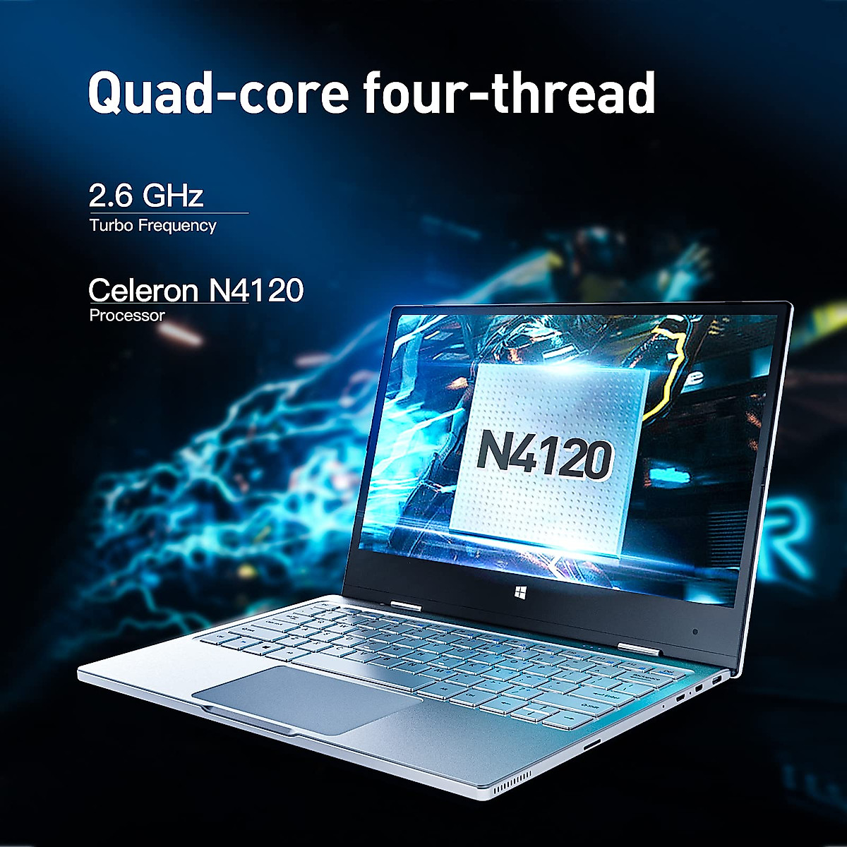 TOPOSH 2 in 1 Laptop, Windows 10 Home Tablet,Ram 8GB ROM 256GB SSD,11.6Inch Touch Screen,Processor Celeron N4120, Metal Body, WiFi and Bluetooth- Silver