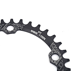 High Strength Bicycle Chainring Unique Teeth Design Oval Bicycle Chainring Lightweight Compatible Road Bikes Mainstream Bike for Mountain Bikes for Bike(Ellipsoid Black, 34T)