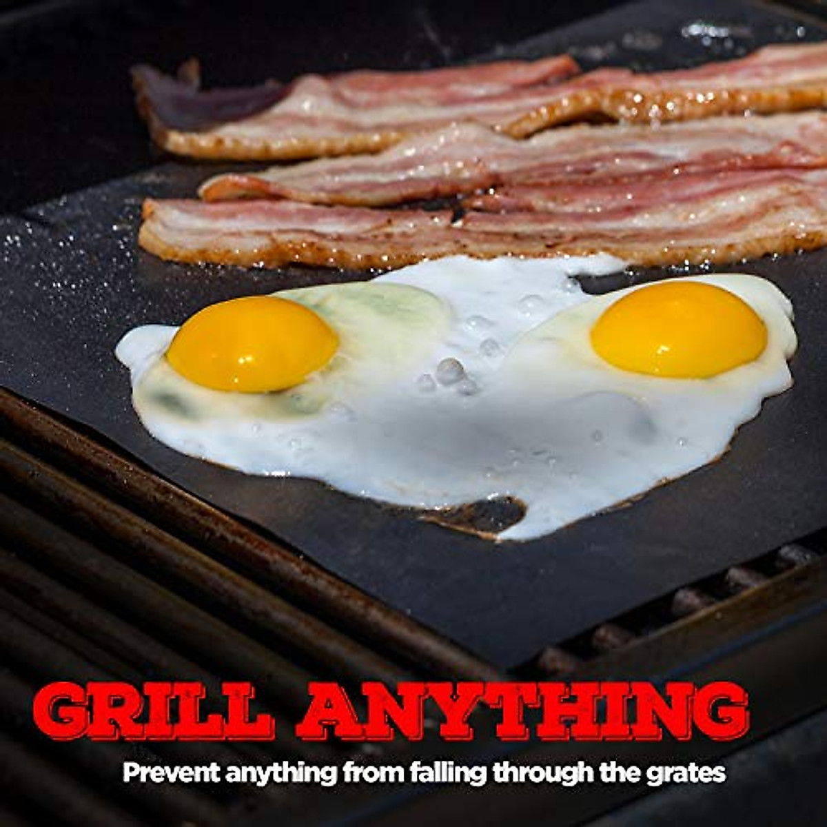 Kaluns Grill Mat, Best BBQ Mat - Heat Resistant up to 600 Degree - Nonstick, Reusable, Dishwasher Safe, Set of 3