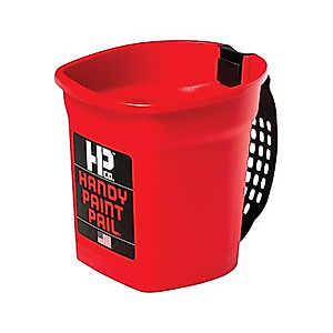 Handy Paint Pail, Holds 32-fl oz of Paint or Stain, Efficient for Clean-ups and Quick Color Changes with Integrated Magnetic Brush Holder