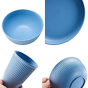18pcs Wheat Straw Dinnerware Sets, HXYPN Unbreakable Reusable Dinnerware Set Kitchen Cups Plates and Bowls Sets Dishwasher Microwave Safe Multicolor