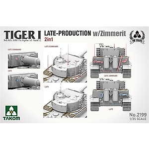Takom 2199 1/35 TIGER I LATE w/ZIMMERIT Sd.Kfz.181 Pz.Kpfw.VI