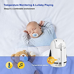 Firskids Baby Monitor with Camera and Audio,No WiFi Required,3.2" Baby Video Monitor, Long Range, Easy to Use, 2-Way Talk, VOX, Night Vision, Suitable for Baby Monitoring and Elderly Care