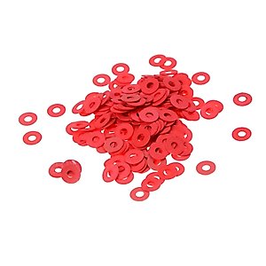 Wshao store 36pcs(12x Screw+12x Motherboard Riser +12x Washer) 6.5mm 6-32-M3 Computer Golden Motherboard Riser+Silver Screws + Red Washers (Color : 100PCS 3mm)
