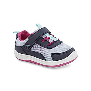 Stride Rite 360 Girls Carson Athletic Sneaker, Navy, 4 Toddler