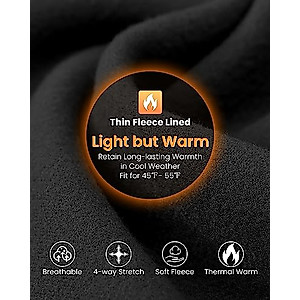 Promover Fleece Lined Women Flare Yoga Pants with Pockets Winter Warm Bootcut Pants(Black,M)