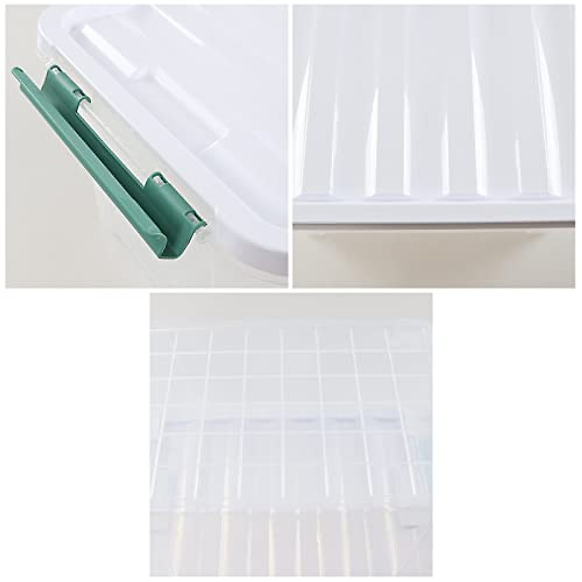 Neadas 20 Quart Plastic Storage Bins with Lid, Clear Storage Plastic Box, 4 Packs