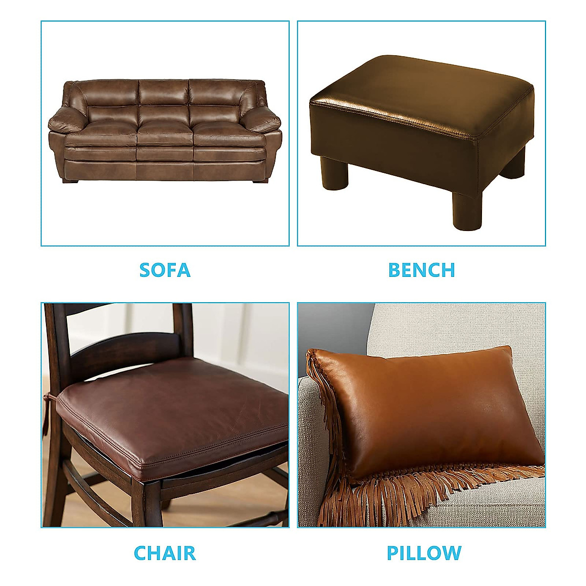 Vinyl Upholstery Fabric,Soft Faux Leather,Marine Vinyl Fabric,Indoor & Outdoor Synthetic Leather for Boat,Car,DIY Crafting (Brown, 36inchx54inch)