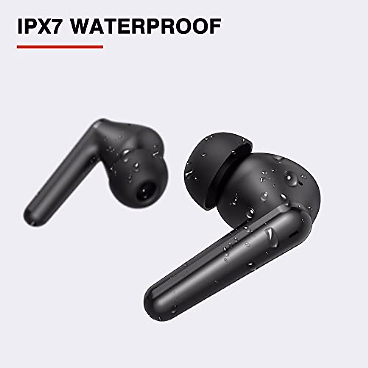 TRANYA T30 Wireless Earbuds, Immersive Sound with Deep Bass, 40H Playtime, 4 Microphones for Clear Call, Bluetooth Earbuds with Low-Latency Game Mode, IPX7 Waterproof Headphones for Sports