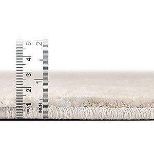 Unique Loom Rushmore Collection Area Rug - Adams (7' 10" x 10' Oval, Beige/Ivory)